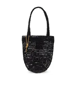 Chloé Small Raffia Tote Bag - Black
