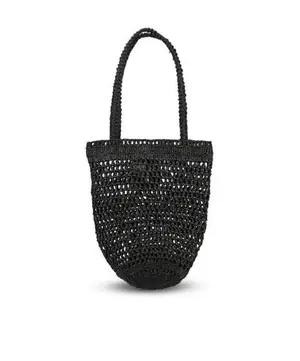 Chloé Small Raffia Tote Bag - Black