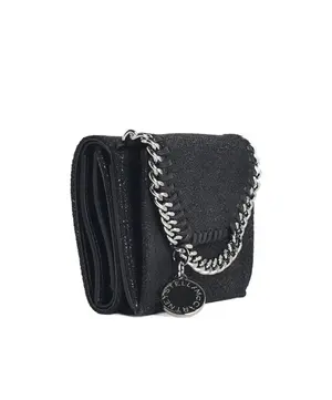 Stella McCartney Falabella Tri-fold Wallet - Black