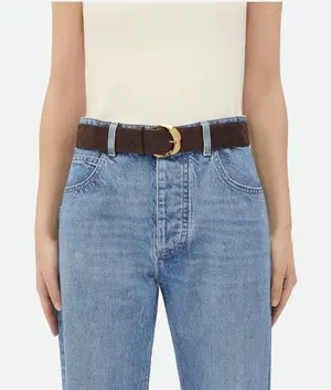 Bottega Veneta Essential Twist Belt - Brown