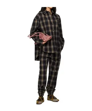 Attico Plaid Casual Pants