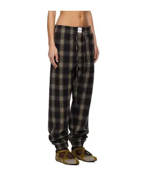 Attico Plaid Casual Pants
