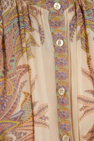 Etro Paisley Printed Pleat Detailed Shirt - Multi-color