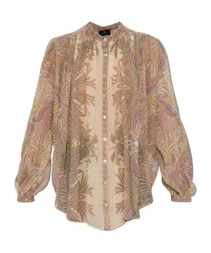 Etro Etro Paisley Printed Pleat Detailed Shirt Multicolour