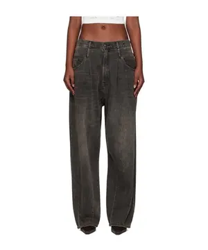 R13 Logo Patch Damon Jeans - Black