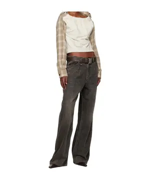 R13 Logo Patch Damon Jeans - Black