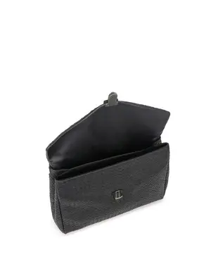Bottega Veneta Woven Leather Briefcase - Black