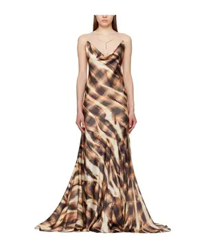 Y/project Abstract Plaid" Printed Maxi Dress