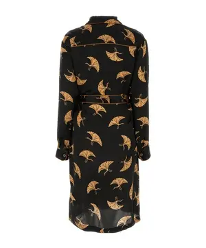 Dries Van Noten Printed Long-sleeved Midi Dress