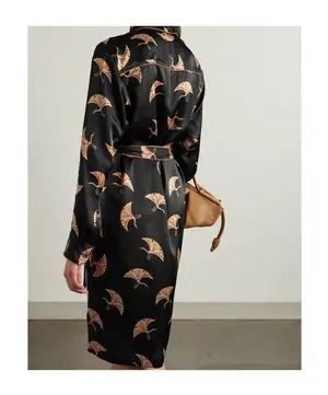 Dries Van Noten Printed Long-sleeved Midi Dress