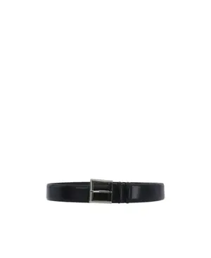 ORTIGNI Leather Belt - Black