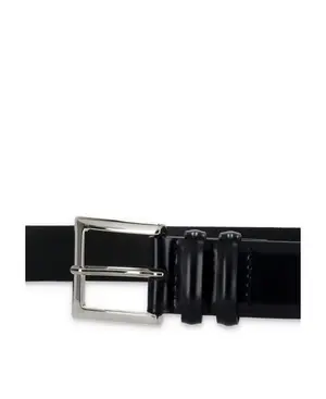 ORTIGNI Leather Belt - Black