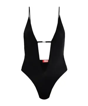 DIESEL® Daisy Plunge One-piece Beachwear - Black