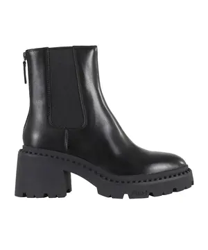 Ash Round Toe Zip Up Ankle Boots