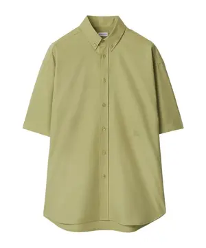 Burberry Logo-embroidered Short Sleeved Poplin Shirt
