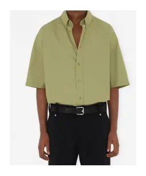 Burberry Logo-embroidered Short Sleeved Poplin Shirt