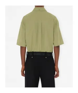 Burberry Logo-embroidered Short Sleeved Poplin Shirt