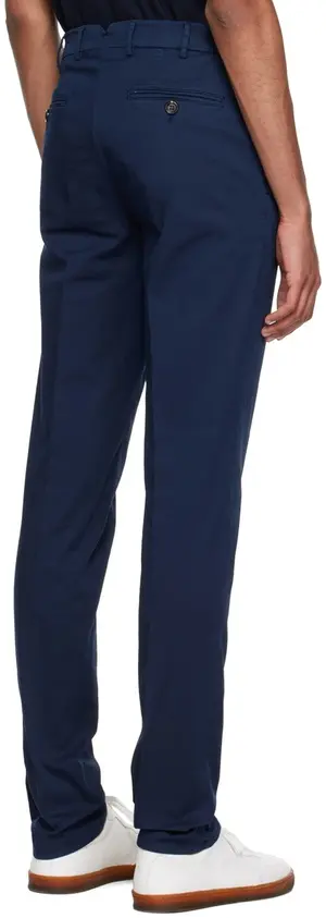 Brunello Cucinelli Mid-rise Tapered-leg Chinos - Navy Blue