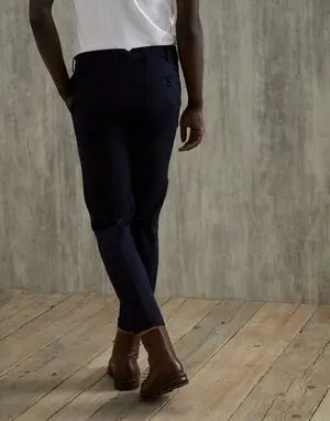 Brunello Cucinelli Mid-rise Tapered-leg Chinos - Navy Blue