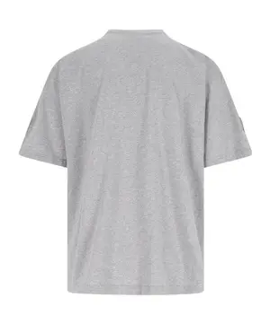 Balenciaga Logo Embroidered Crewneck T-shirt - Gray