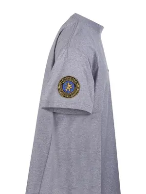 Balenciaga Logo Embroidered Crewneck T-shirt - Gray