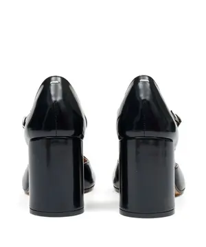 MAISON MARGIELA 80mm Tabi Pumps With Buckled Ankle Strap - Black