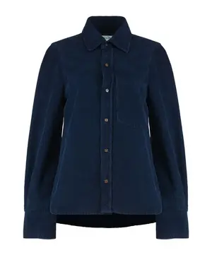 Victoria Beckham Corduroy Button-up Shirt - Black