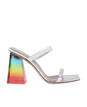 GIANVITO ROSSI Metallic Logo High-heeled Sandals