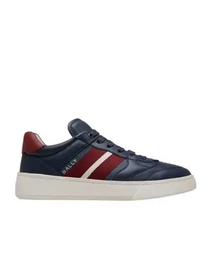 Bally Leather Lace-up Sneakers With Perforated Details - Multicolor