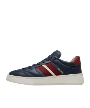 Bally Leather Lace-up Sneakers With Perforated Details - Multicolor