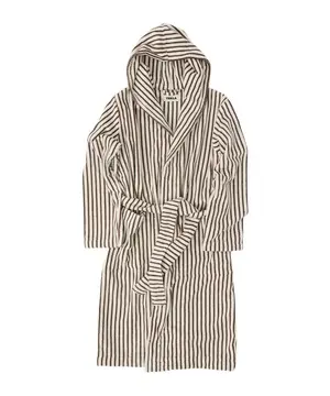 TEKLA Striped Hooded Bathrobe - Multicolor