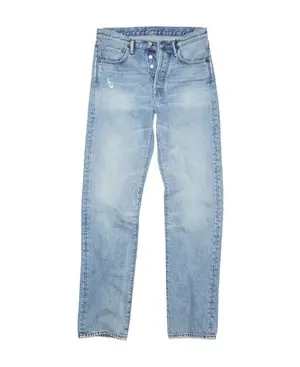 Acne Studios Distressed Regular Fit Jeans - Light Blue