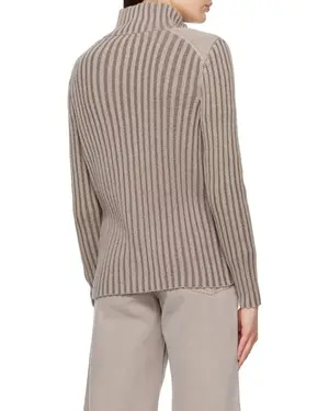 Our Legacy Chunky Ribbed Cardigan With High Collar And Two-way Zipper