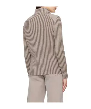 Our Legacy Chunky Ribbed Cardigan With High Collar And Two-way Zipper