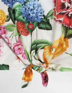 Dolce & Gabbana Floral Print Cropped Shirt - Multicolor