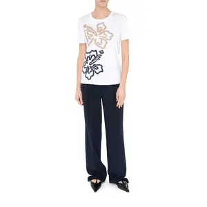 Max Mara Embroidered Floral Crewneck T-shirt