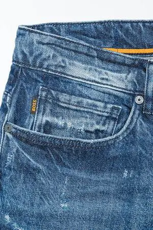 Hugo Boss Boss Distressed Straight-leg Jeans