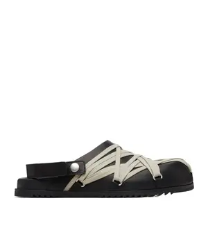 Rick Owens Cross-strap Slip-on Sandals - Black