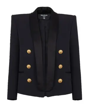 Balmain Double-breasted Jacket With Satin Lapels