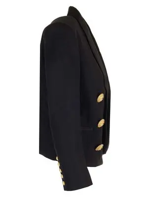 Balmain Double-breasted Jacket With Satin Lapels