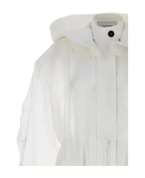 FERRAGAMO Long-sleeved Hooded Windbreaker