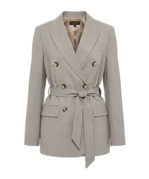 RAG  BONE Rag & Bone Double Breasted Tie-waisted Blazer