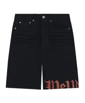We11Done Bermuda Shorts With Logo Detail - Black