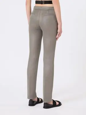 Max Mara Mesh-textured Slim-fit Trousers