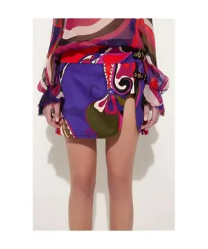 Emilio Pucci Printed Velvet Mini Skirt