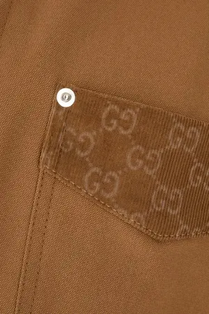 Gucci Long-sleeved Zip-up Jacket With Classic Collar - Camel