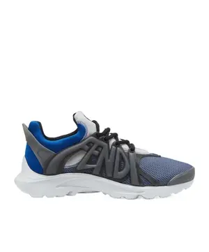 Fendi Lace-up Sneakers With Translucent Rubber Details - Blue