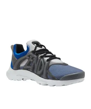 Fendi Lace-up Sneakers With Translucent Rubber Details - Blue
