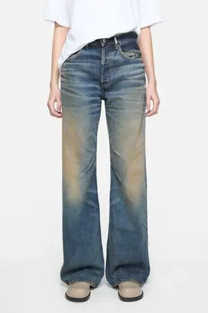 Acne Studios Relaxed Fit Wide Leg Jeans - Blue