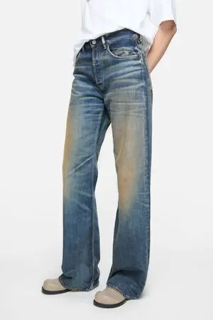 Acne Studios Relaxed Fit Wide Leg Jeans - Blue